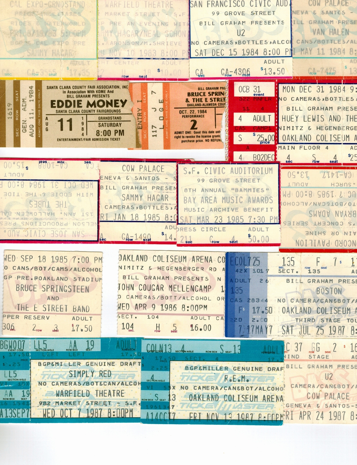 TimeZone : Lifestyle & Entertainment » Dug up some 1980s ticket stubs...