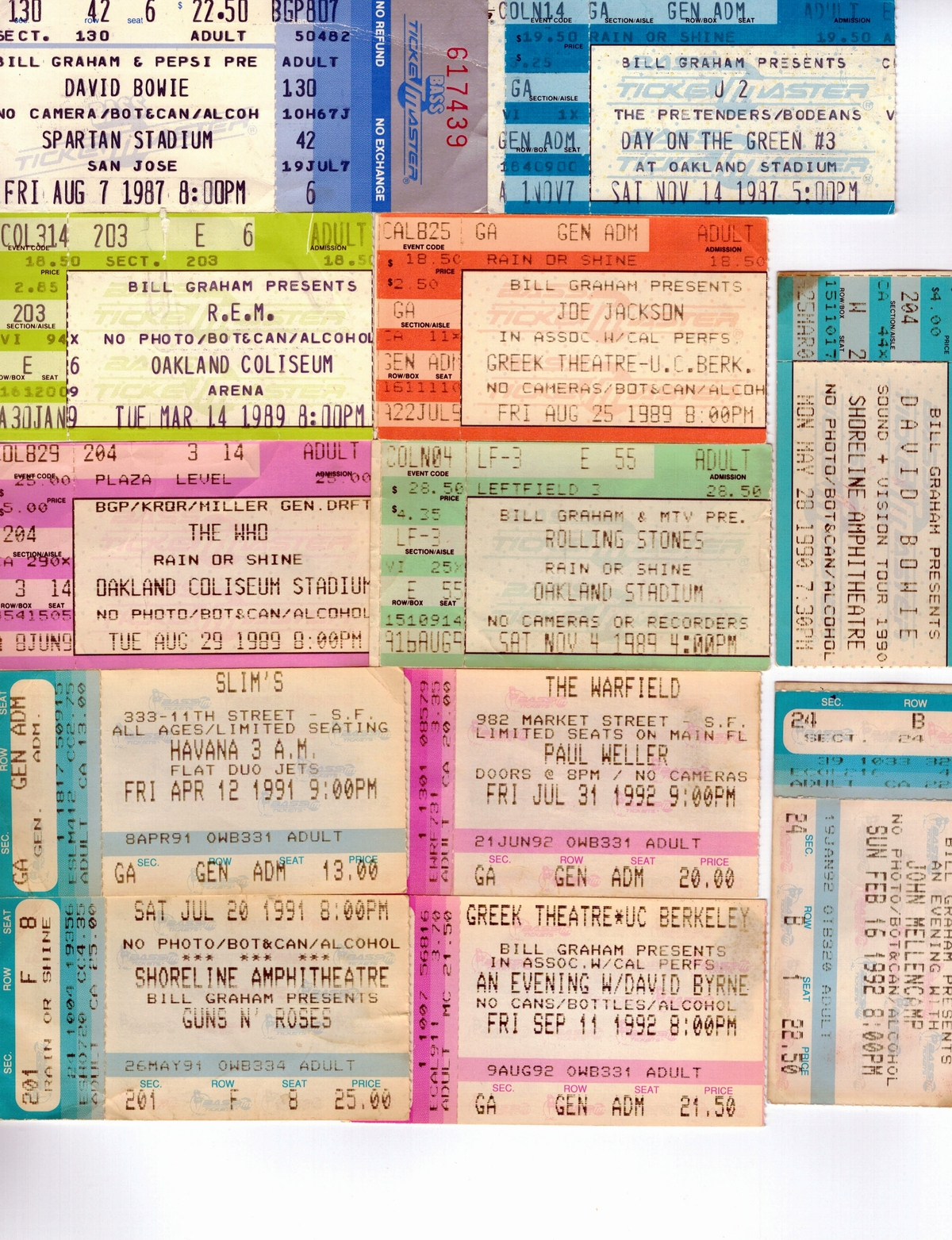 TimeZone : Lifestyle & Entertainment » Dug up some 1980s ticket stubs...